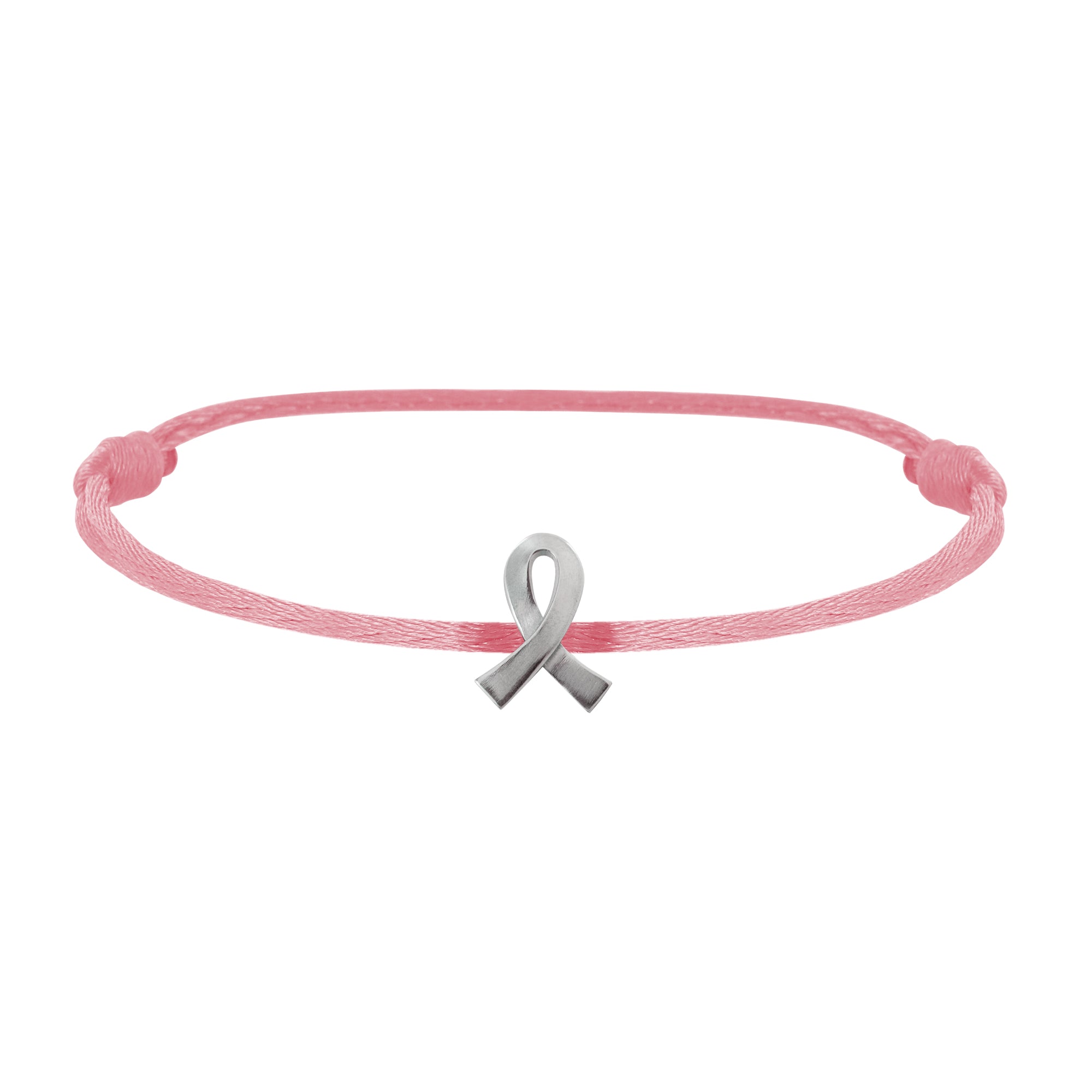 Pink October bracelet in silver